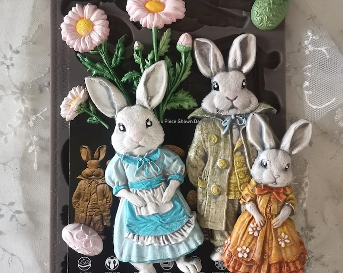 SPRINGTIME BUNNY Redesign Decor Mould - Etsy