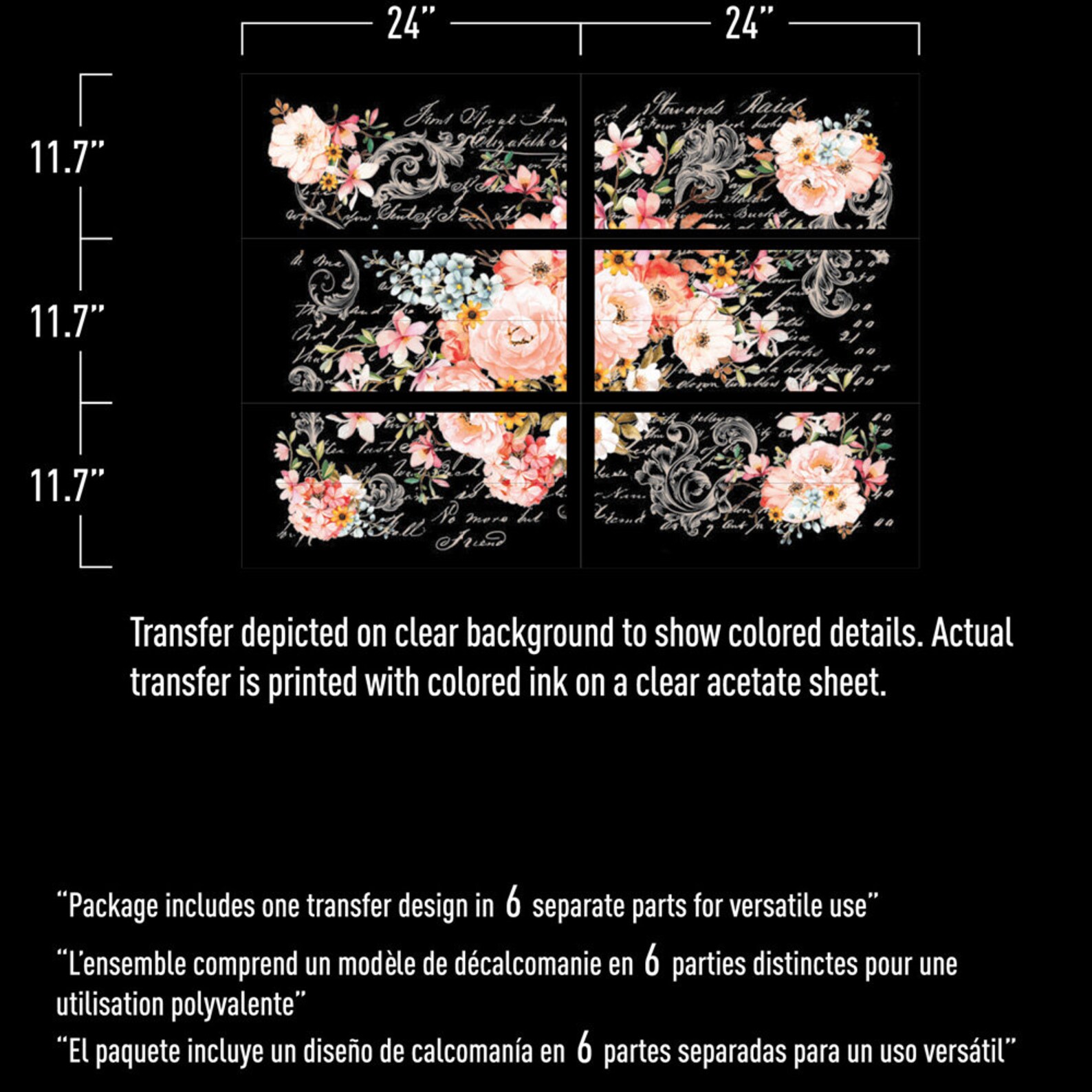 ROSE CELEBRATION Redesign Décor Transfer - Etsy