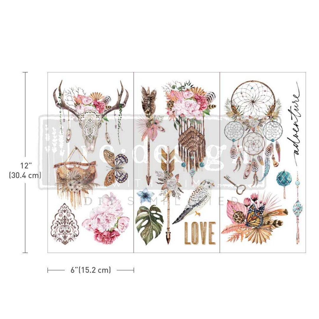 BOHEMIAN SOLSTICE Redesign Décor Transfer - Etsy