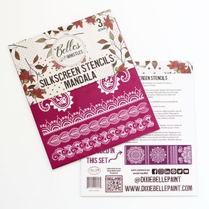 MANDALA Silkscreen Stencils From Belles and Whistles - Etsy