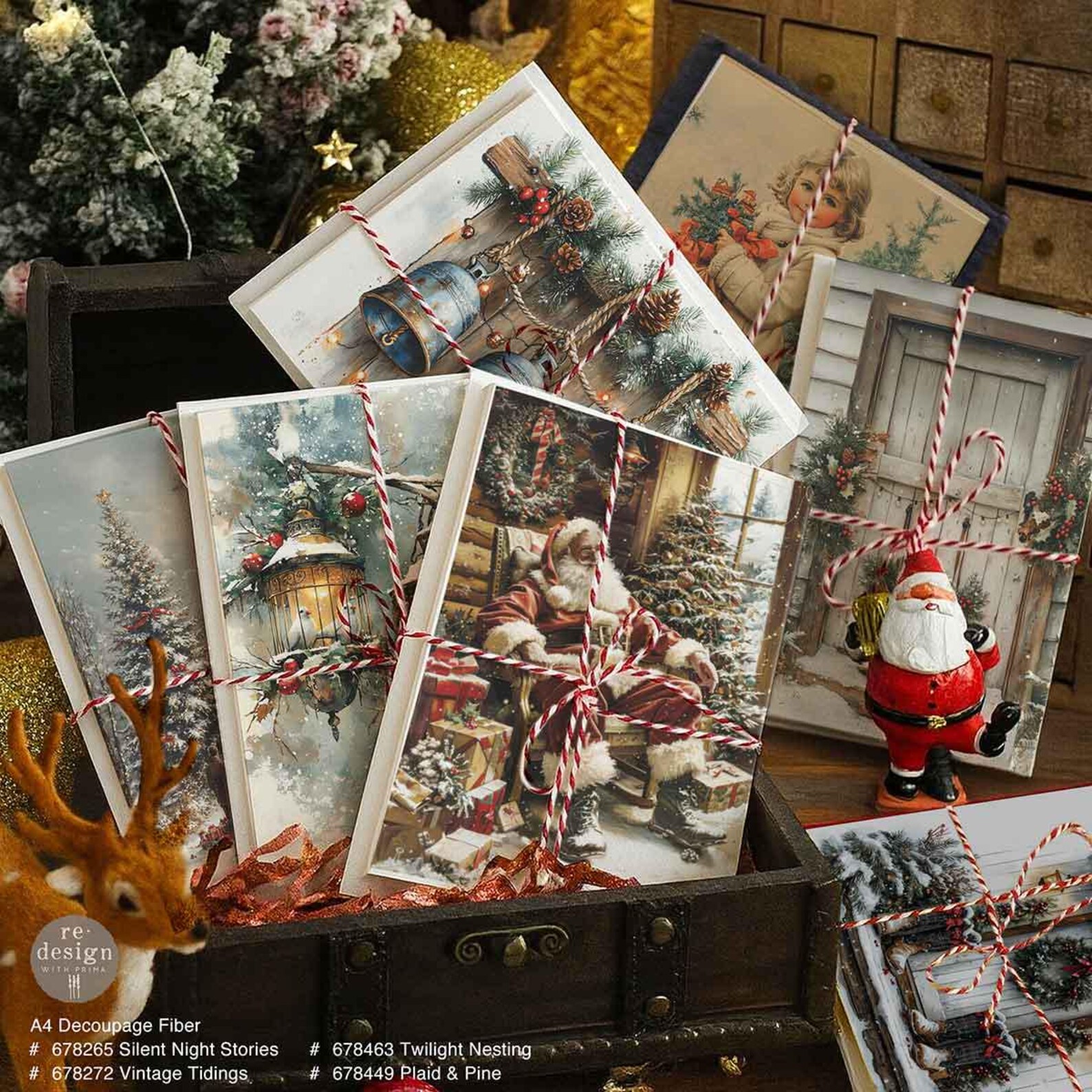CARDINAL CHRISTMAS A4 Decoupage Fiber by Redesign With Prima - Etsy