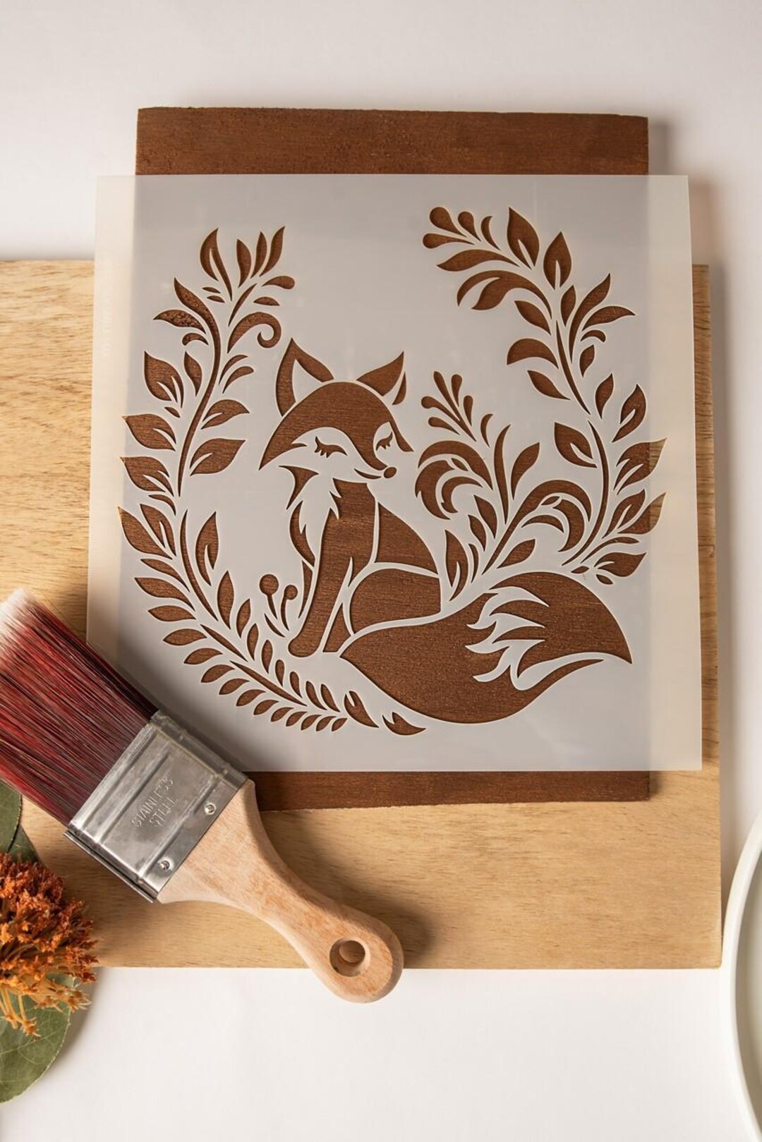 SLY SMILE FOX Mylar Stencil From Belles and Whistles - Etsy