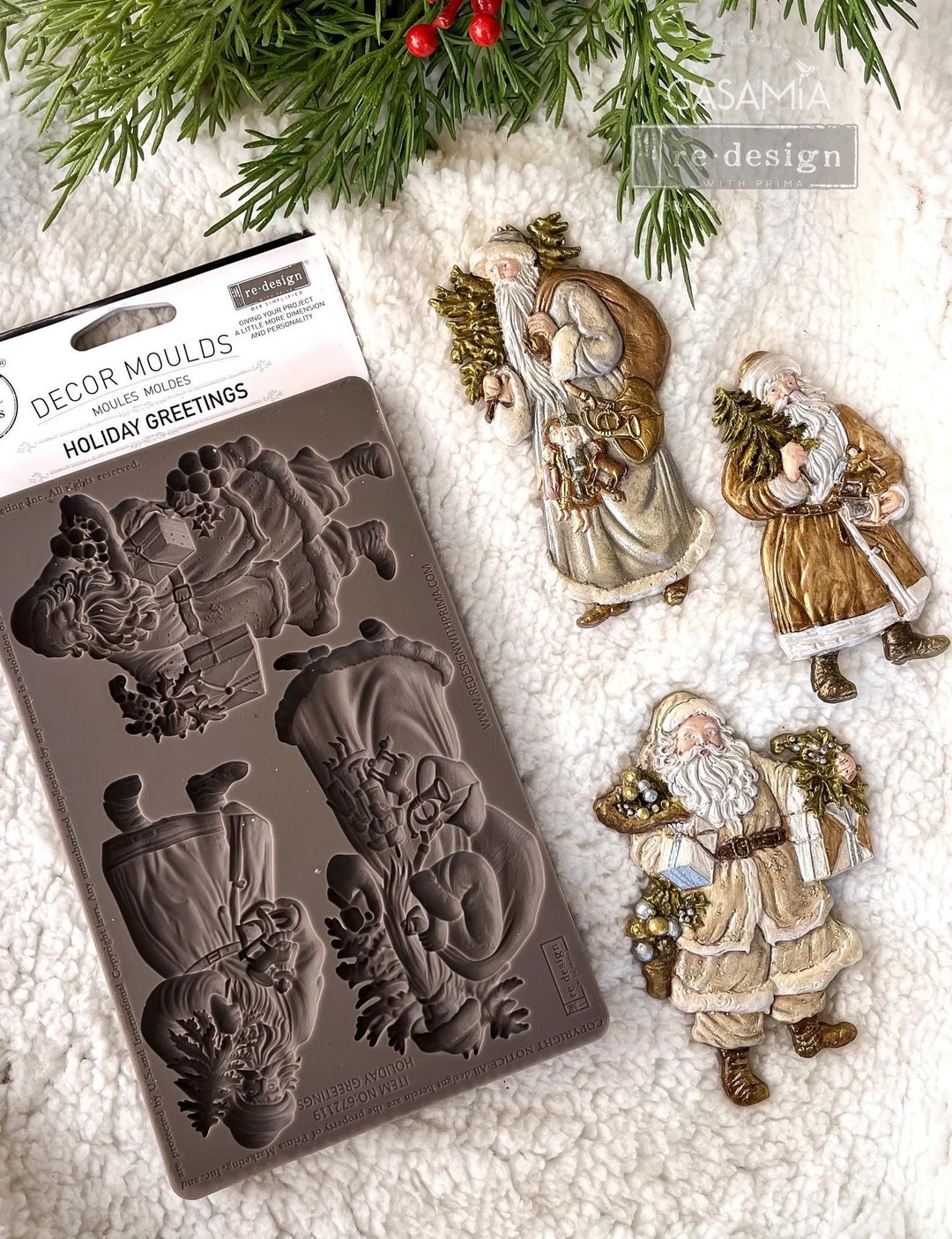 HOLIDAY GREETINGS Redesign Decor Mould - Etsy