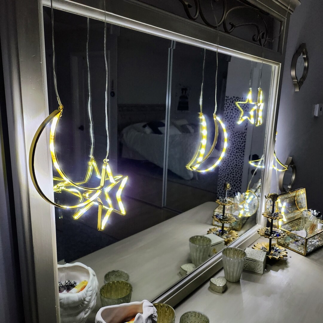 Star & Moon String Light: Gold Metal free Shipping - Etsy