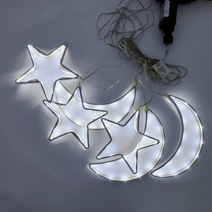 Star & Moon String Light: White Metal free Shipping - Etsy