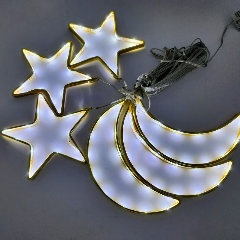 Star & Moon String Light: Gold Metal free Shipping - Etsy