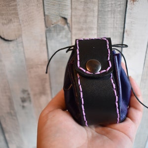 Leather Dnd Dice Drawstring Pouch | Handmade Genuine Cowhide Drawstring ...