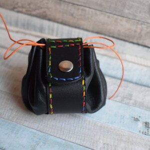 Leather Dnd Dice Drawstring Pouch | Handmade Genuine Cowhide Drawstring ...