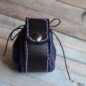 Leather Dnd Dice Drawstring Pouch | Handmade Genuine Cowhide Drawstring ...