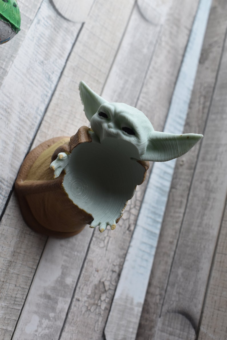 Baby Grogu Holding Easter Egg 3d Printed Hand-painted Baby - Etsy