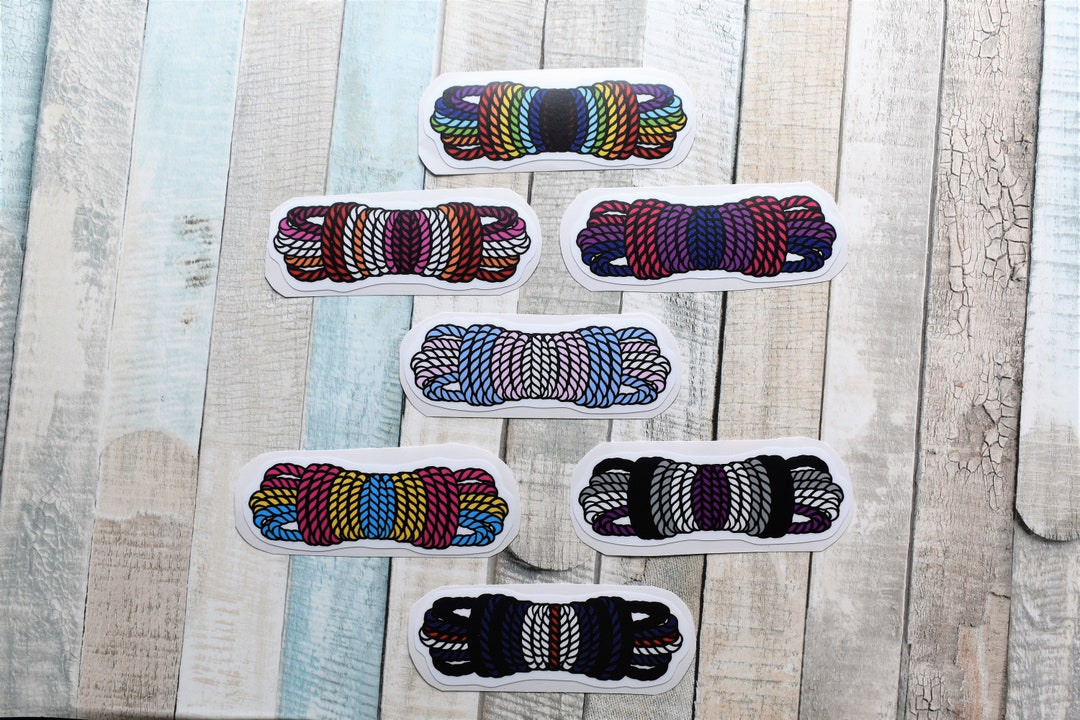 BDSM PRIDE Flag Coloured Shibari Rope Waterproof Vinyl Sticker - Etsy