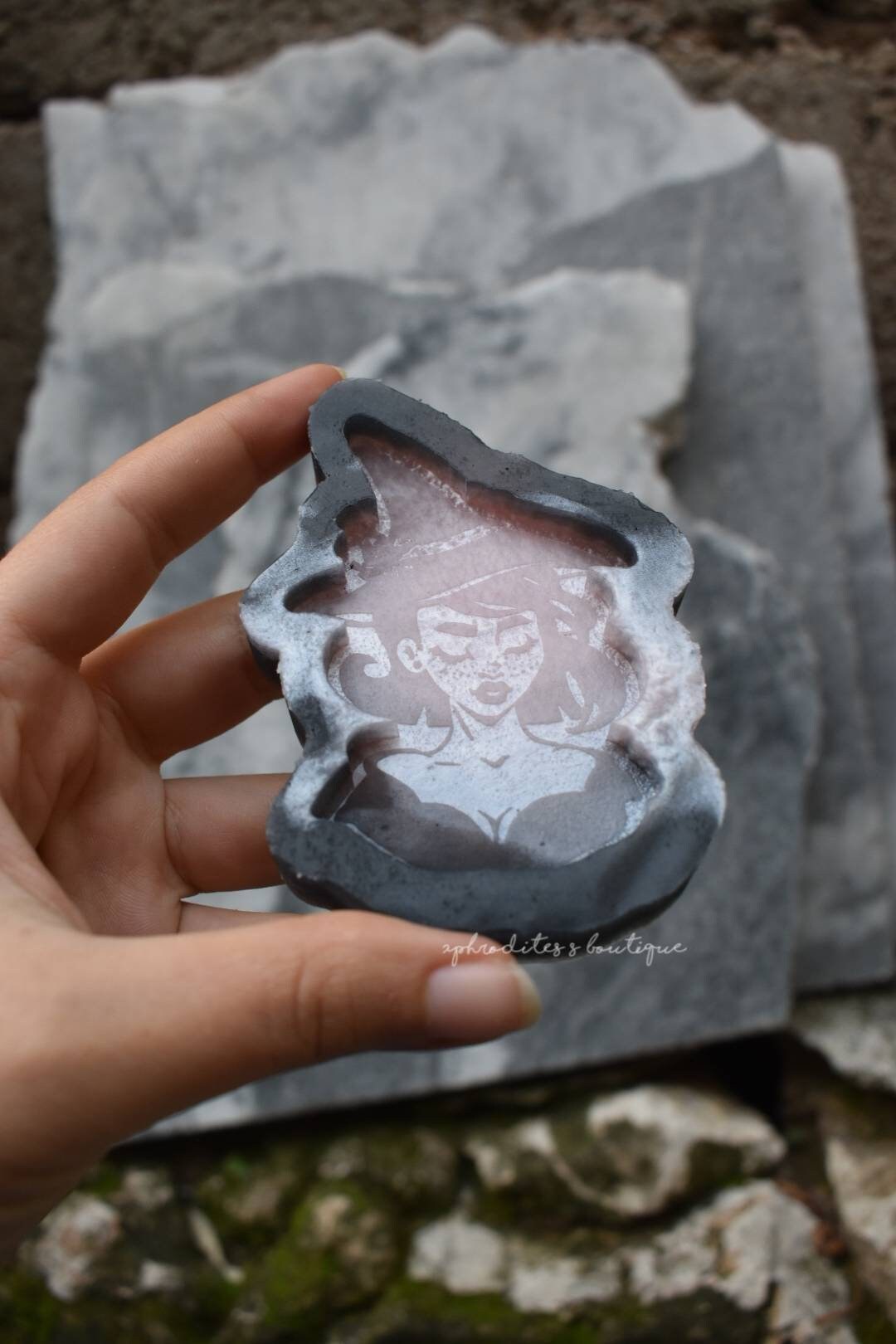 Made to Order Pretty Witch Silicone Mold Shinny Engraved - Etsy