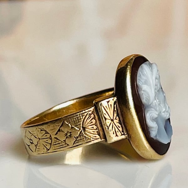 Antique Cameo Ring - Etsy