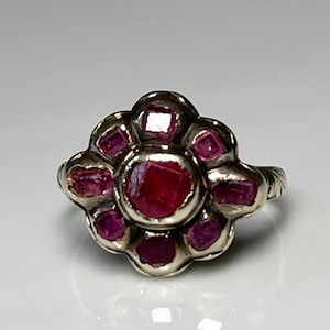 Ruby Ring Early 1700s Flat Cut Sicilian Ruby Engagement Ring 14K Gold ...