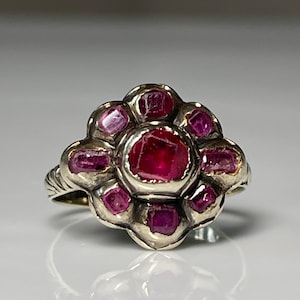 Ruby Ring Early 1700s Flat Cut Sicilian Ruby Engagement Ring 14K Gold ...