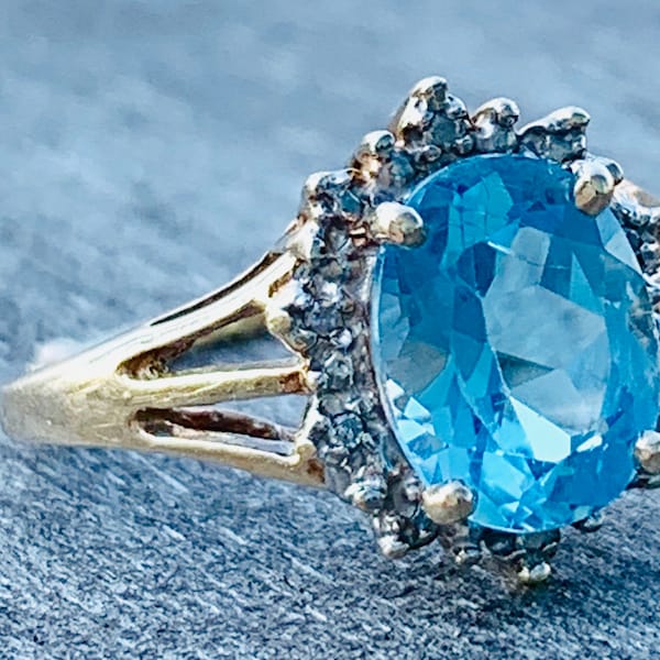 Topaz Engagement Ring - Etsy Canada