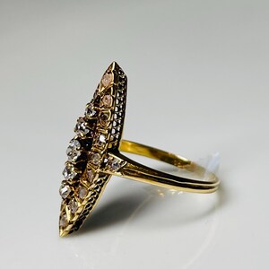 Diamond Ring 18K Victorian Engagement Ring 1800s Victorian Old European ...