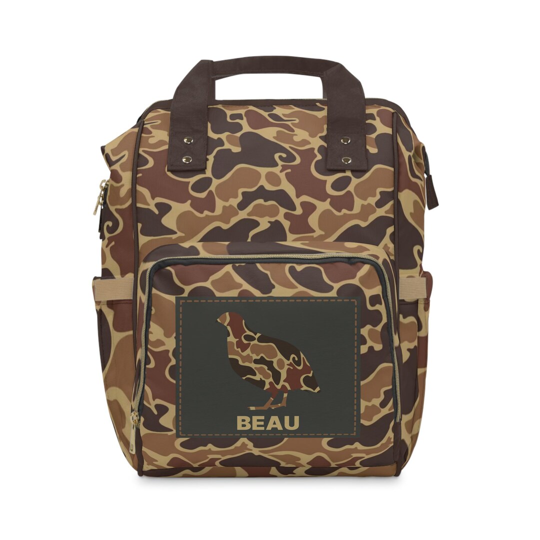 Personalized Duck Camo Diaper Bag, Quail Hunting Baby Gift, Daddy's ...