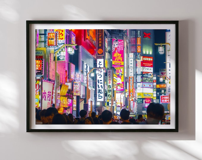 Shinjuku Neon Lights Print: Tokyo Japan Night Photography - Etsy