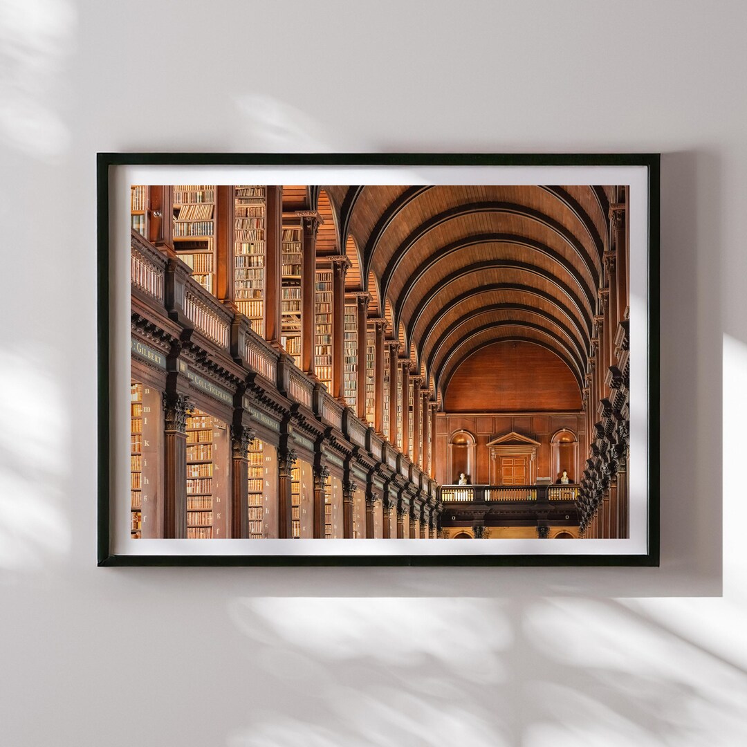 Old Library Dublin Print, Trinity College Long Room Photography ...