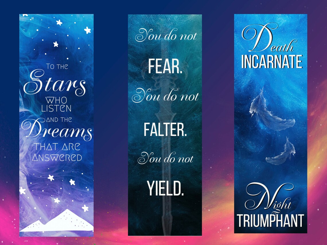 Fantasy Bookmark Bookish Printable Romance Novel Aesthetic Booktok ...