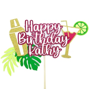 Cosmopolitan Cake Topper, Cocktail Birthday Topper, Beer Cake Banner ...