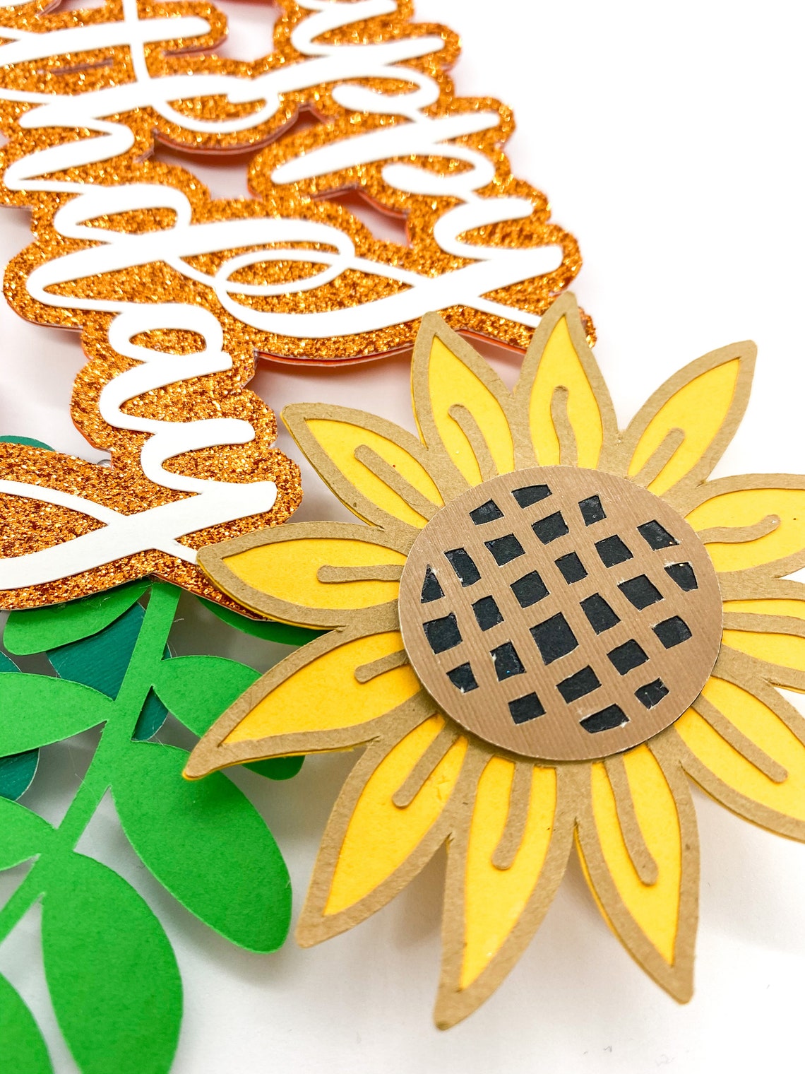 Sunflower Cake Topper, Bee Cake Topper, Sunflower Centerpiece ...