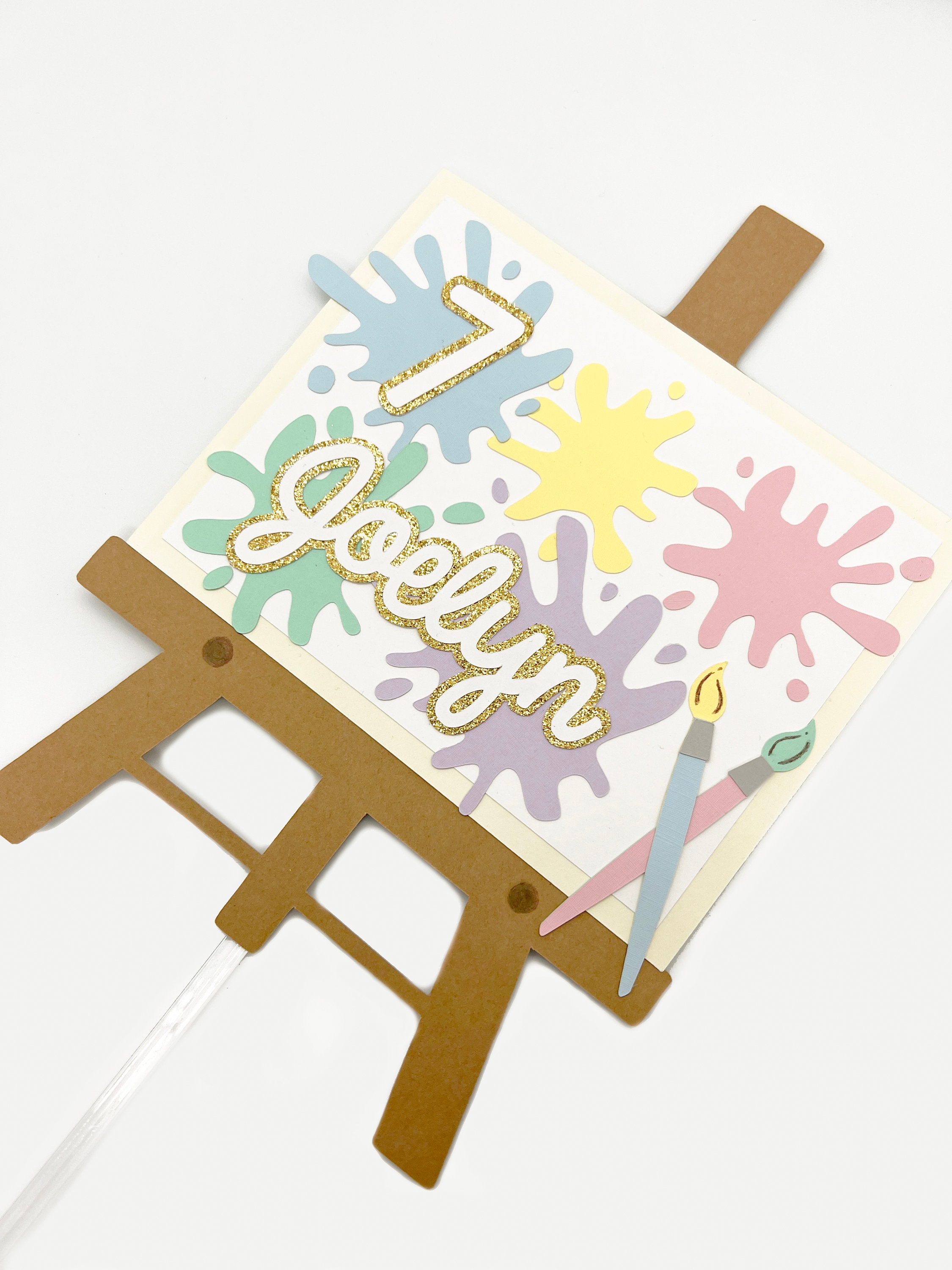 Paint Cake Topper, Painting Cake Topper, Pain Canvas Cake Topper, Paint ...