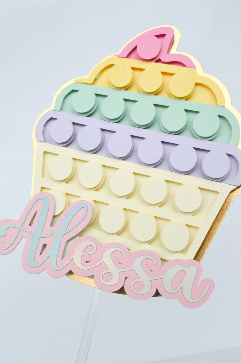 Pop-it Cake Topper Pop It Birthday Decorations Fidget Toy - Etsy