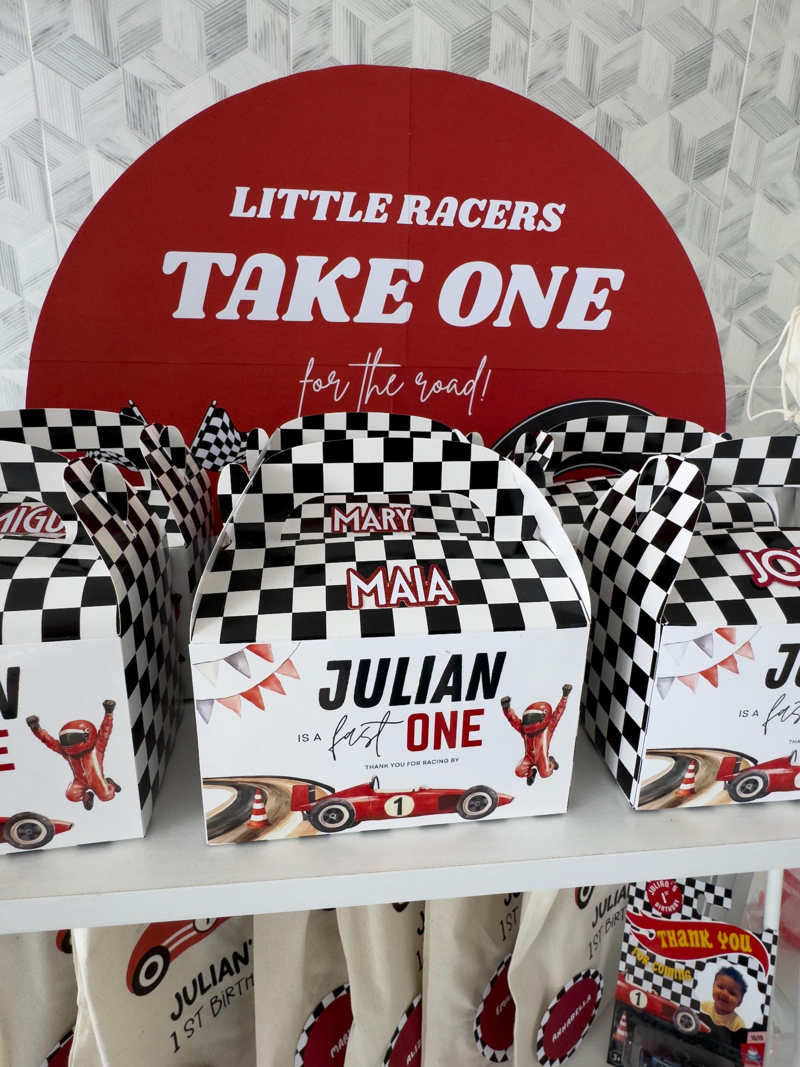Race Car Favor Box, Fast One Birthday, Racing Party Decorations, Two ...