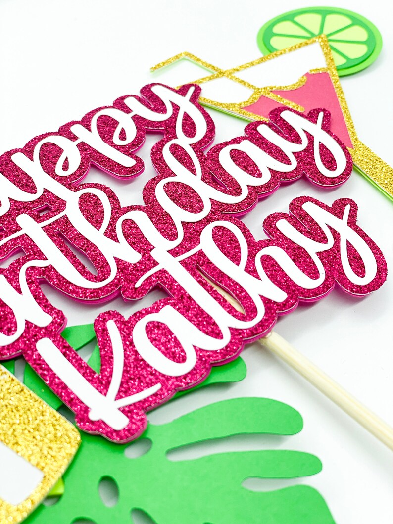 Cosmopolitan Cake Topper Cocktail Birthday Topper Beer Cake | Etsy