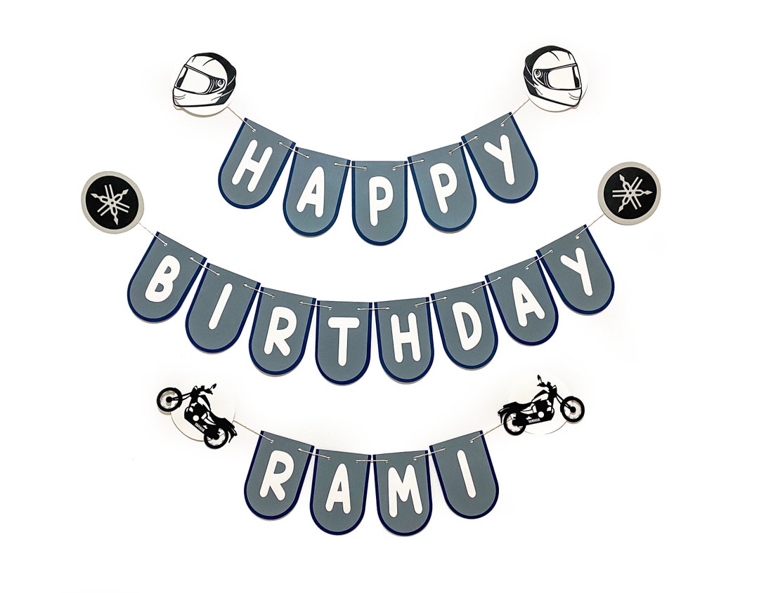 Motorcycle Birthday Banner, Dirt Bike Banner, Motocross Birthday Banner ...