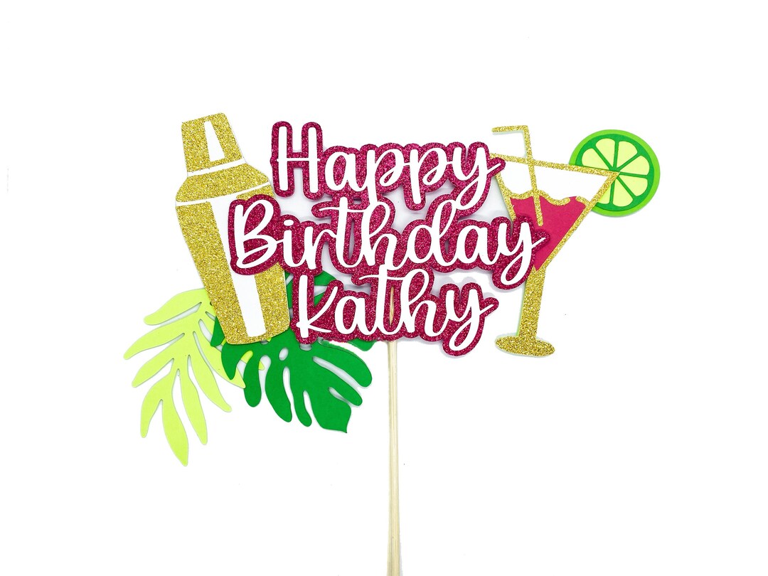 Cosmopolitan Cake Topper, Cocktail Birthday Topper, Beer Cake Banner ...