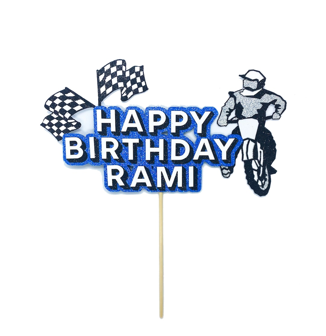 Dirt Bike Cake Topper, Motorcycle Cake Topper, Motocross Cake Topper ...