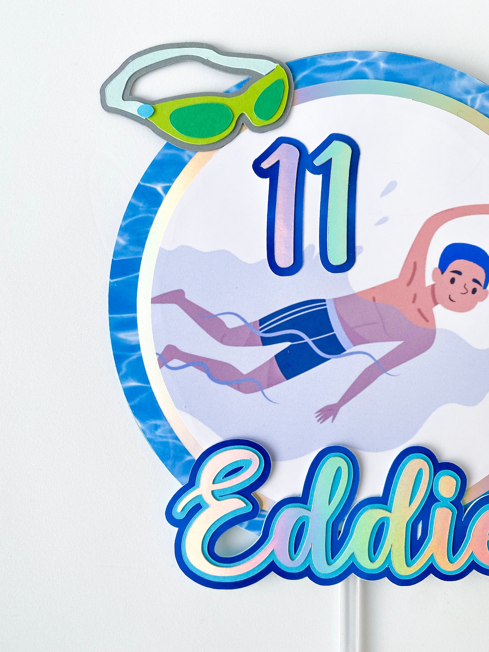 Swimming Cake Topper, Swimming Birthday Cake Topper, Swim Cake Topper ...