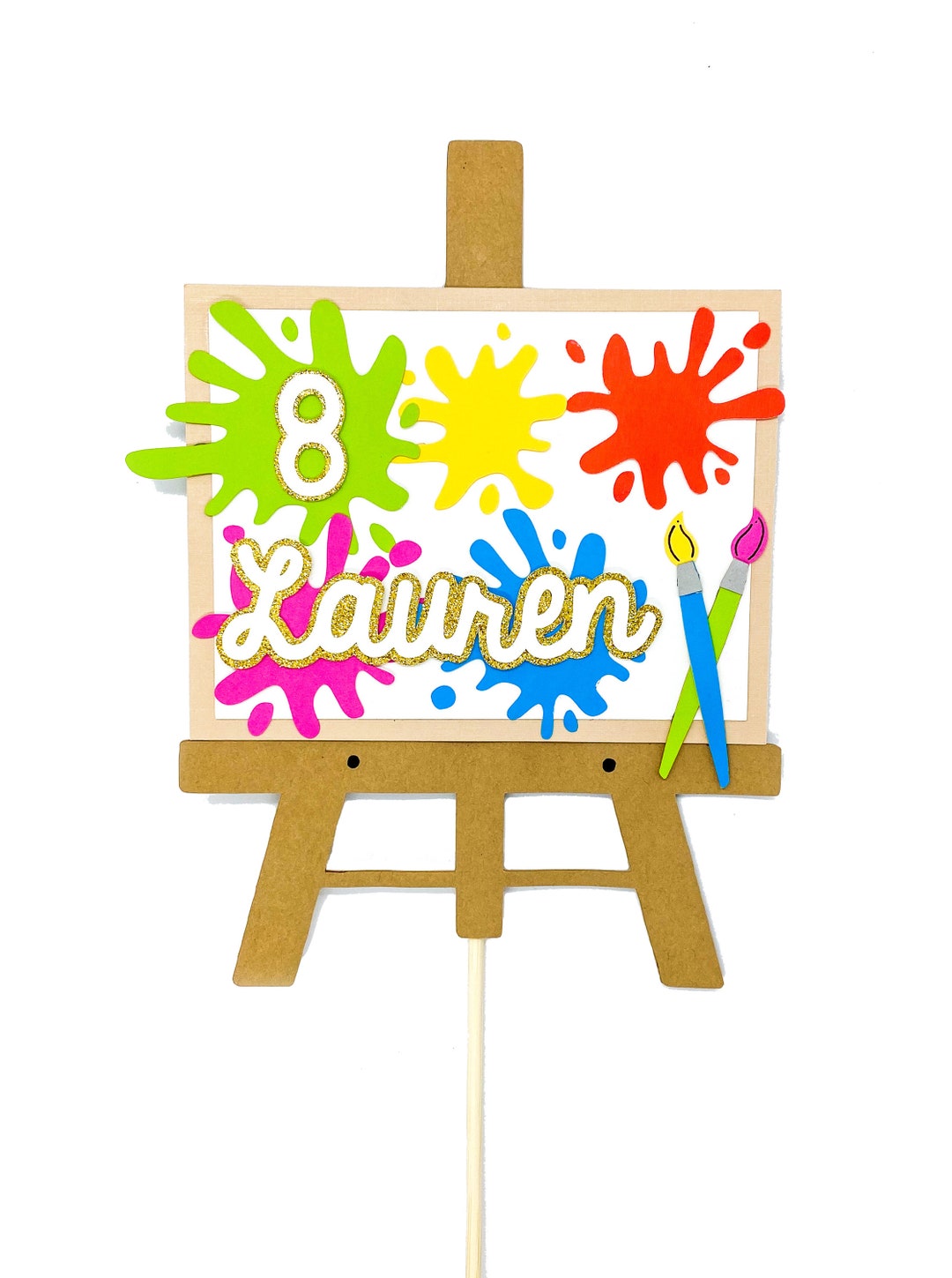 Paint Cake Topper, Painting Cake Topper, Pain Canvas Cake Topper, Paint ...