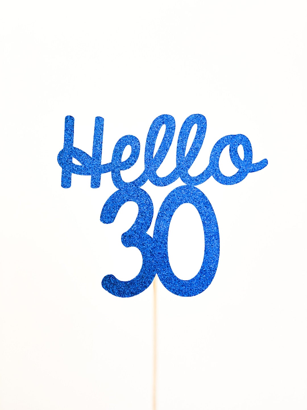 Hello 30 Cake Topper, Hello Dirty 30 Cake Topper, Glitter Hello 30 Cake ...