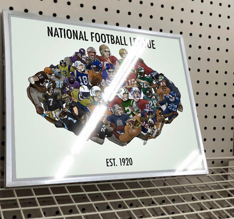 NFL Collage Poster - Etsy