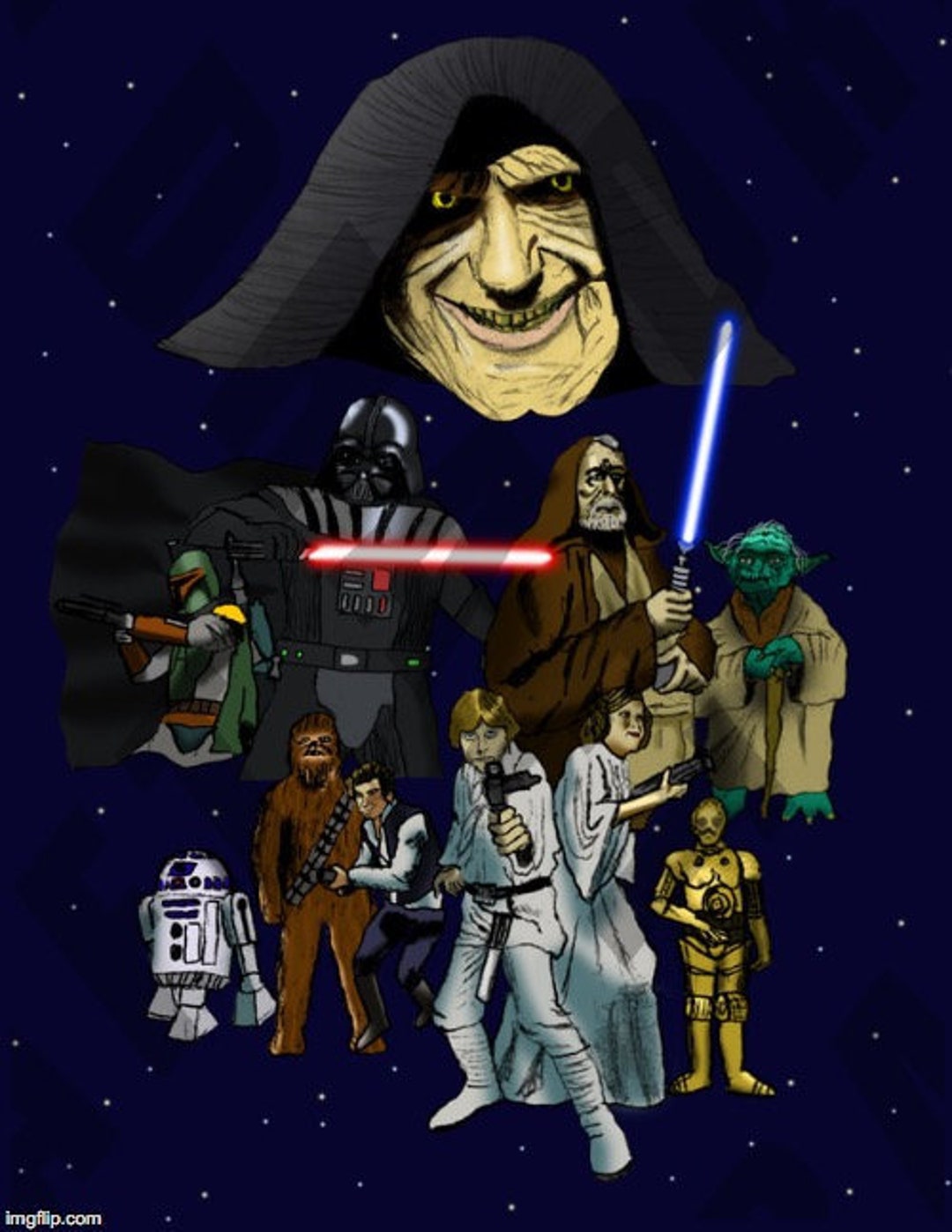 Star Wars Original Trilogy Poster - Etsy