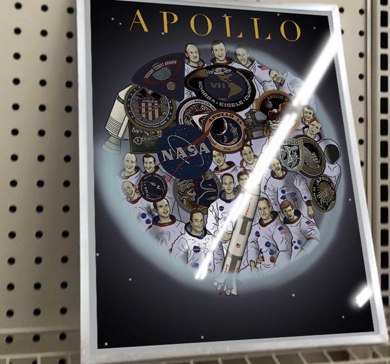 Apollo Program NASA Poster - Etsy