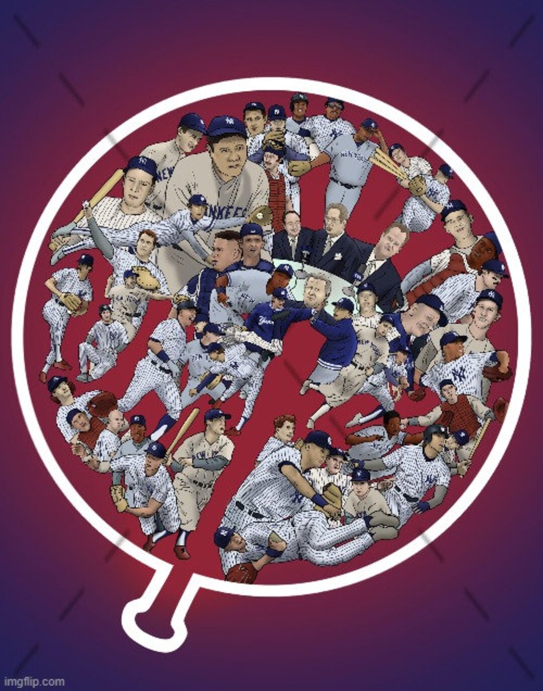 Collage histórico de los Yankees Póster - Etsy México