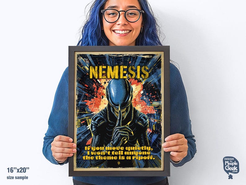 Nemesis Board Game Poster, Retro Sci-fi Alien Art (digital Download) - Etsy