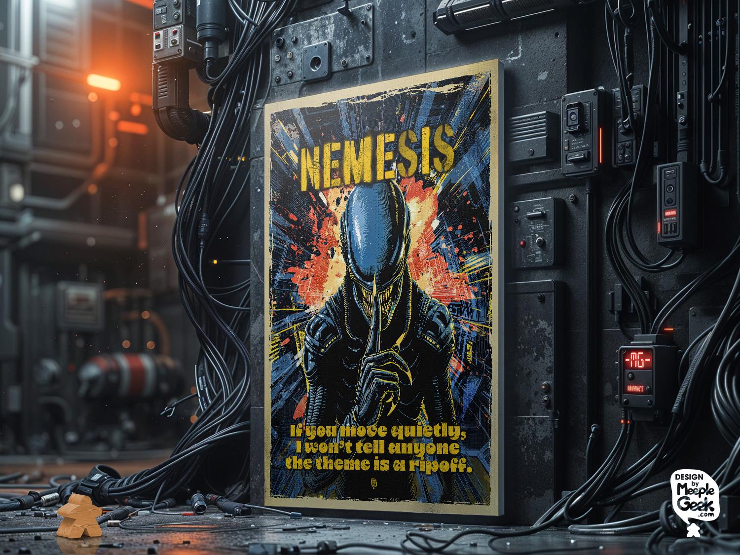 Nemesis Board Game Poster, Retro Sci-fi Alien Art (digital Download) - Etsy