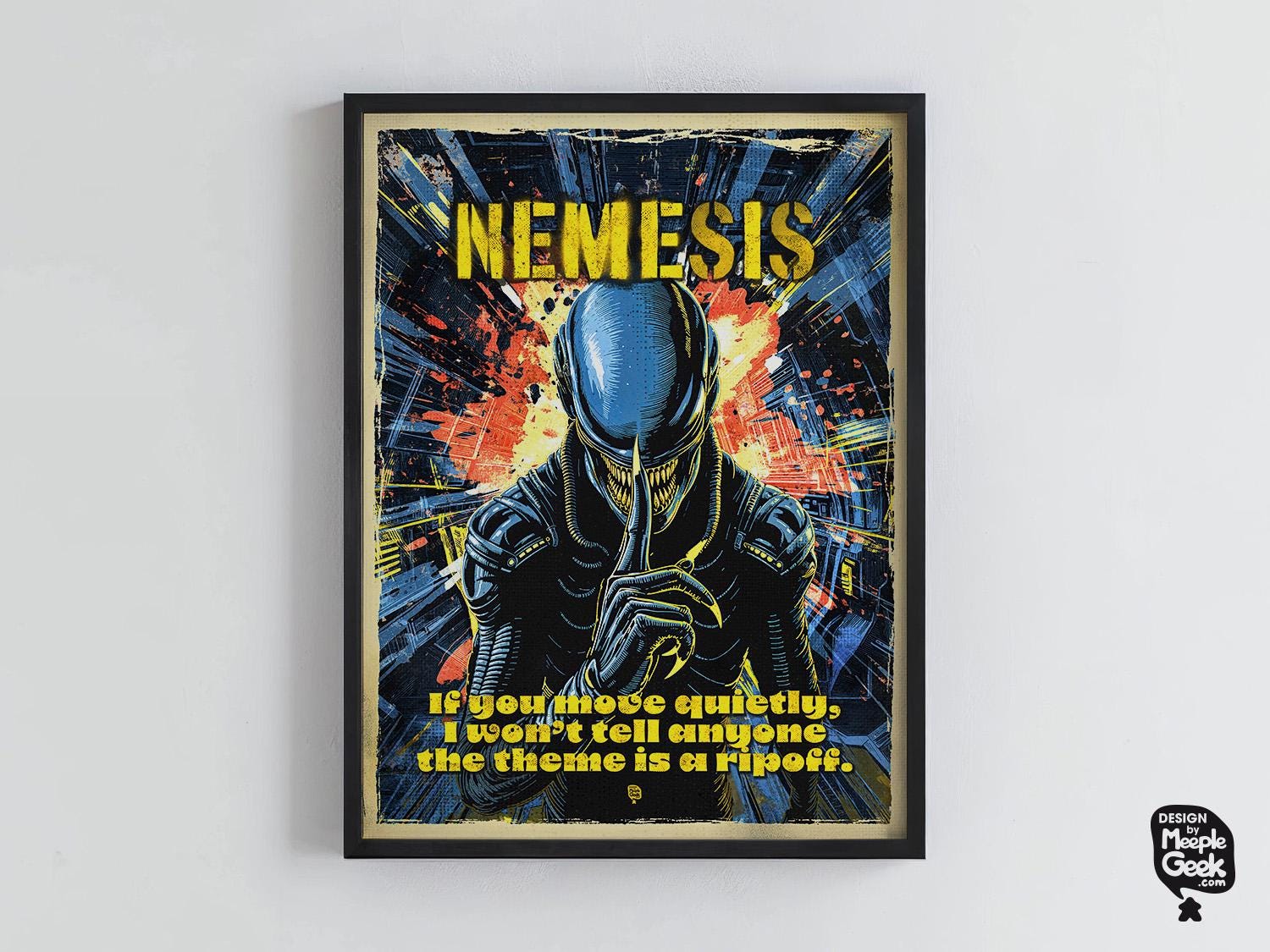 Nemesis Board Game Poster, Retro Sci-fi Alien Art (digital Download) - Etsy