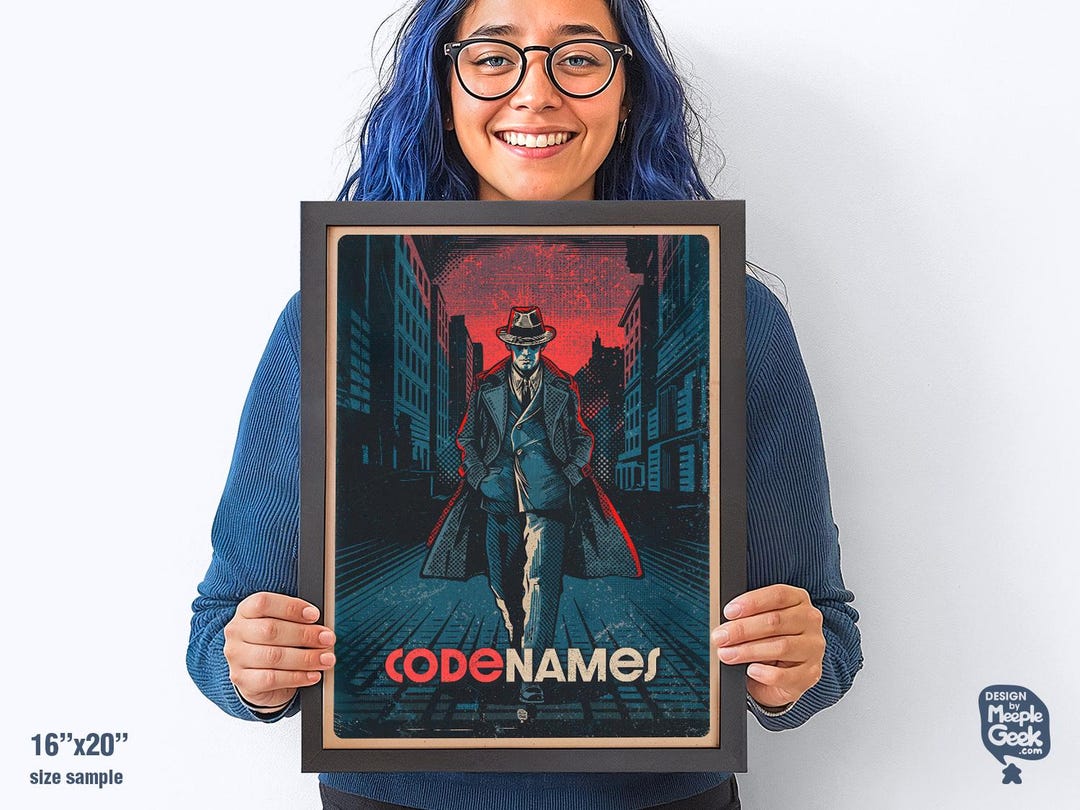 CODENAMES Board Game Poster for Download | Wall Art for Tabletop Gamers ...