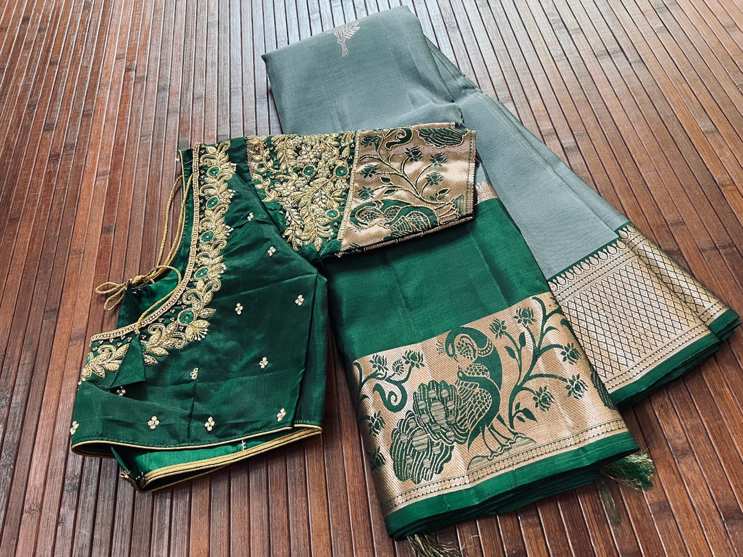 Pure Kanchi Pattu Powerloom Saree - Etsy