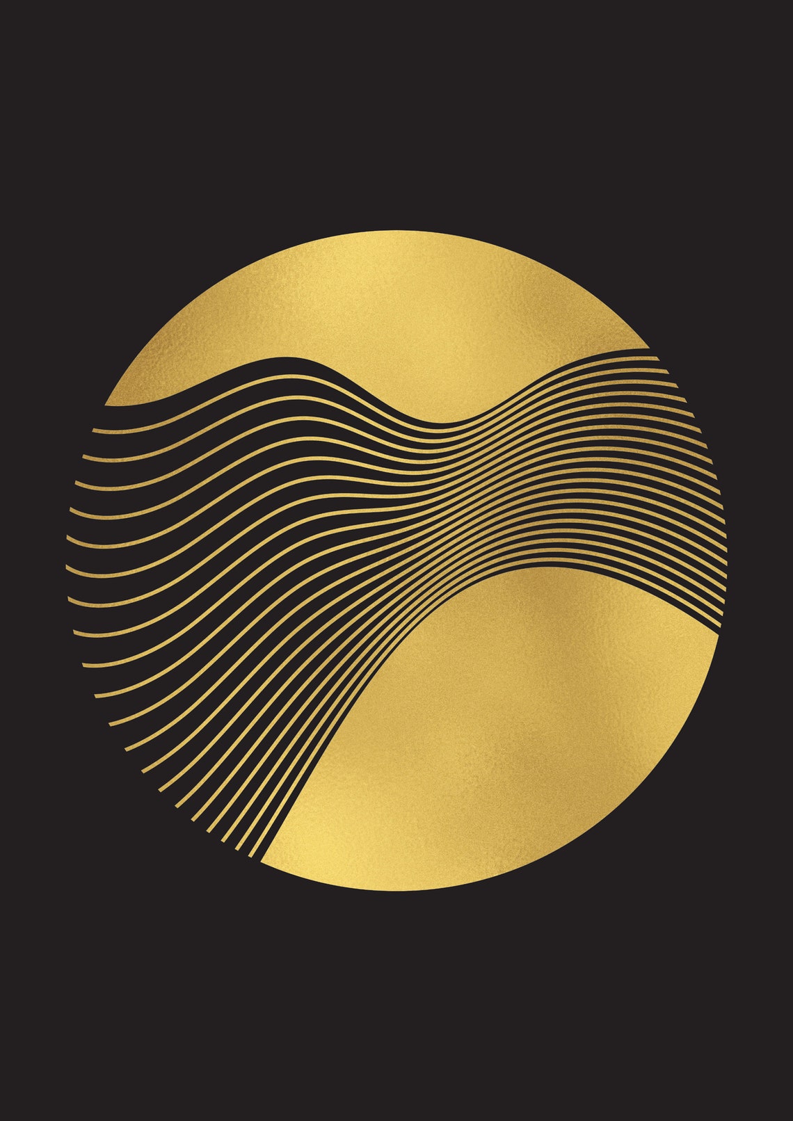 Abstract Gold Print, Modern Print, Minimal Gold Art Print , Modern Gold ...