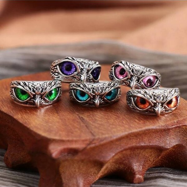 Red Owl Ring - Etsy