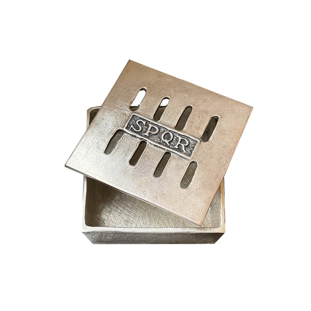 Roman Box / Manhole in Sterling Silver With SPQR Writing - Etsy