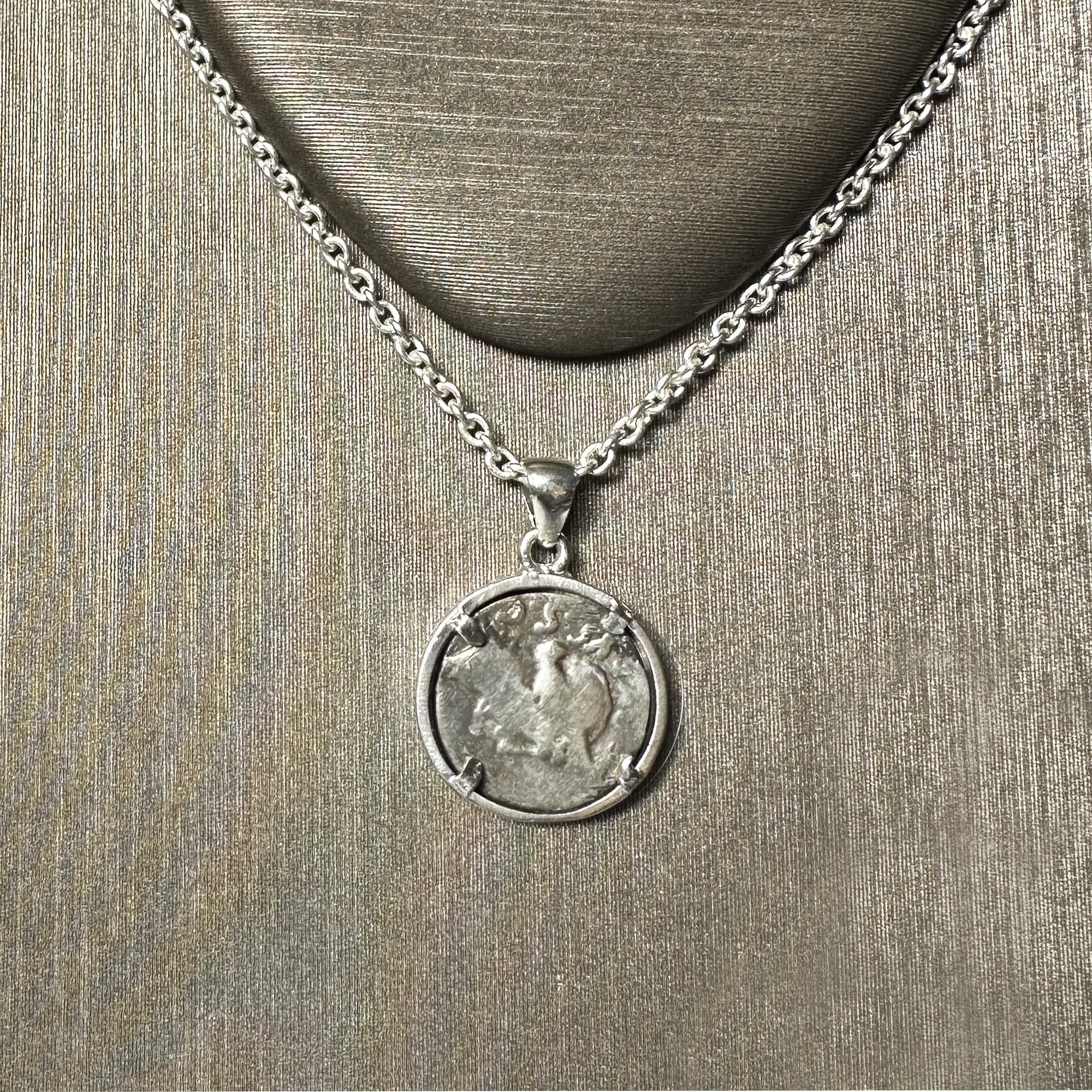 Authentic Roman Coin 46 BC Depicting Cupid Riding a Dolphin Sterling ...